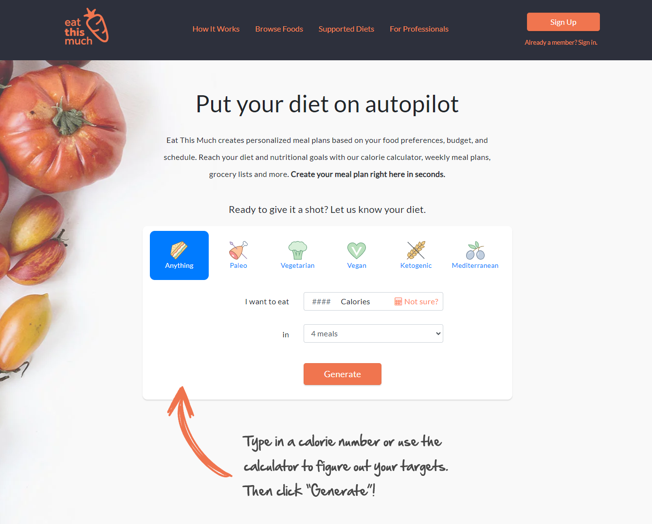 🍎 Create Your Meal Plan Right Here in Seconds - Eat This Much - ASK DR ...